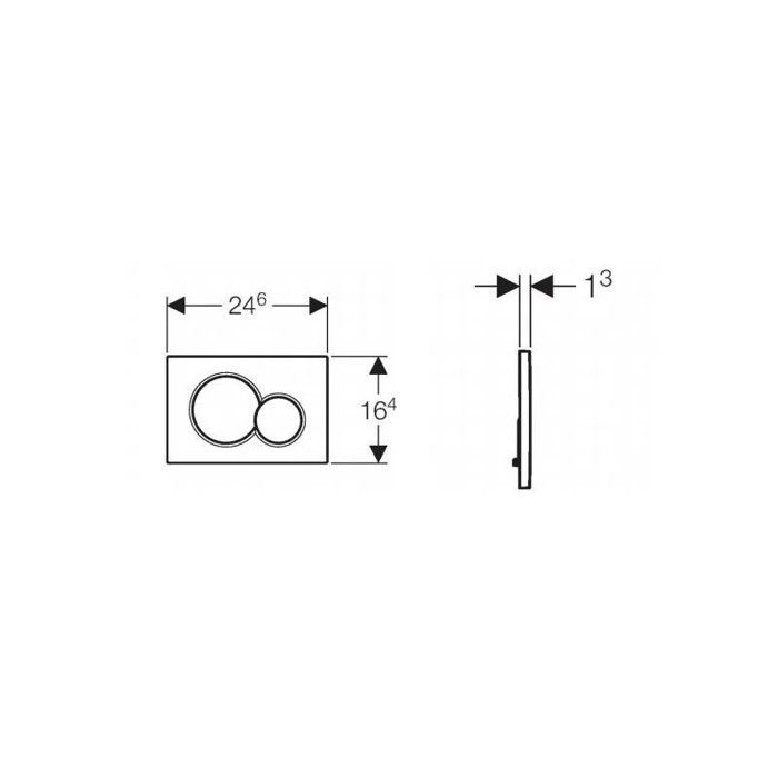 Plaque Chromée Chasse D'eau Wc Geberit Up320 - Cdiscount Bricolage