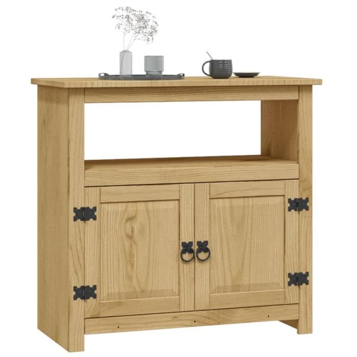 Meuble TV - MOTHINESSTO - Gamme Corona - Bois de pin massif - 80x43x78 ...