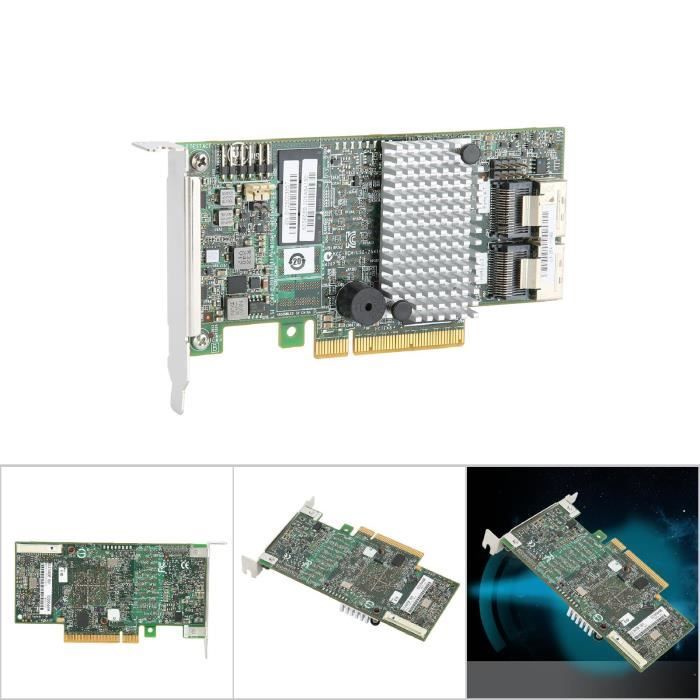 Qiilu carte RAID PCIE LSI 9267-8i 2208 6 Gb/s 512 Mo PCI-E 2.0 8 ports ...