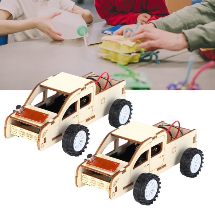 Zerone voiture à commande vocale 2 Set Wood Voice Controled Vehicle DIY ...
