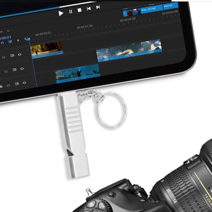 Dioche Clé USB USB3.0 U Disk Self Protection Antichoc Petit Compact Apparence simplifiée 2 en 1 ...