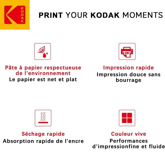KODAK 50 feuilles de papier ph - Cdiscount Informatique