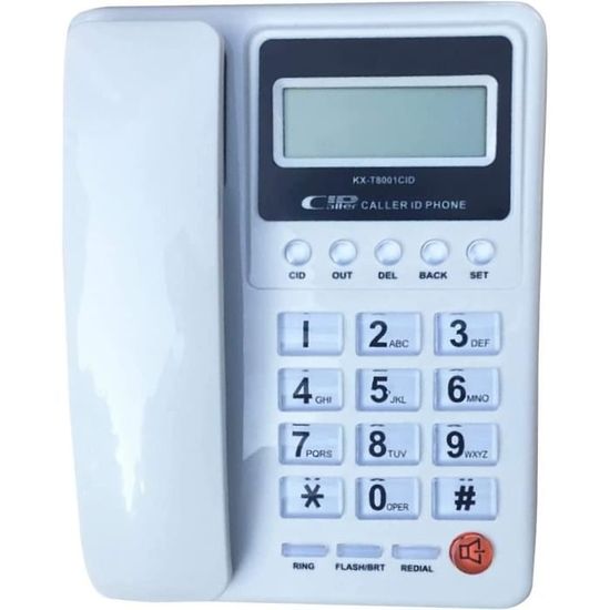 Téléphone Fixe De Bureau - [MARQUE] - [Modèle] - Identification De L'Appelant - Rappel ...
