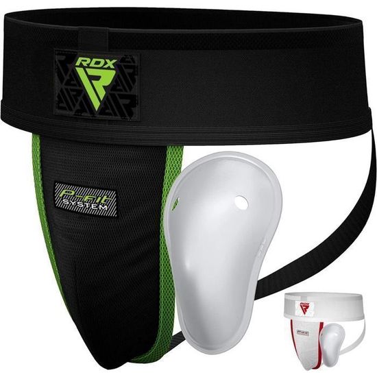 Coquille de protection RDX H1 élastique noir et vert XL - Boxe/Kick ...