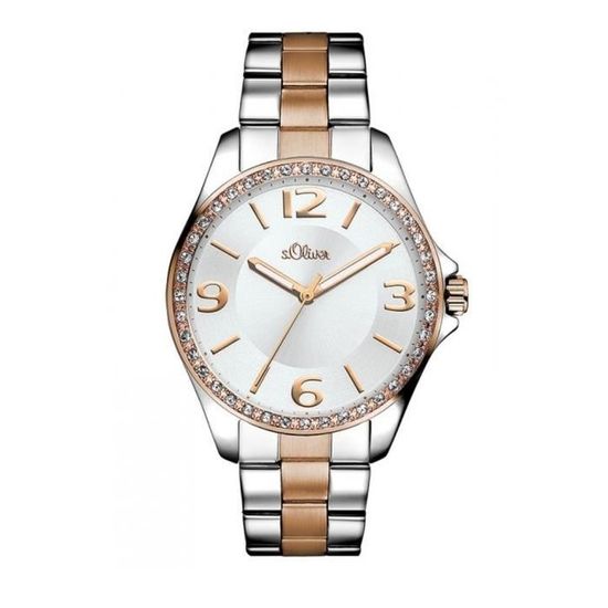 S.Oliver - s.Oliver SO-3059-MQ Montre Femmes Acier inoxydable Bicolore ...