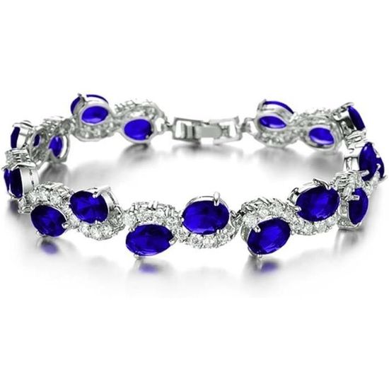 Mesdames 18K Plaqué Or Blanc Mariage Belle Éclair Zircone Cubique ...