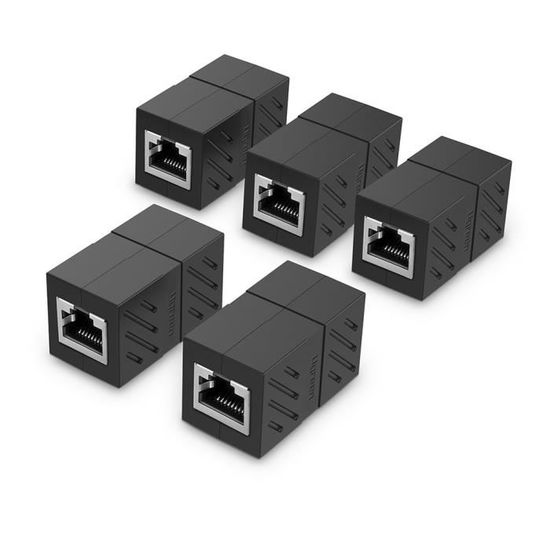 Rallonge Rj45 Oneme Lot De 5 Coupleurs Réseau RJ45, Connecteurs ...