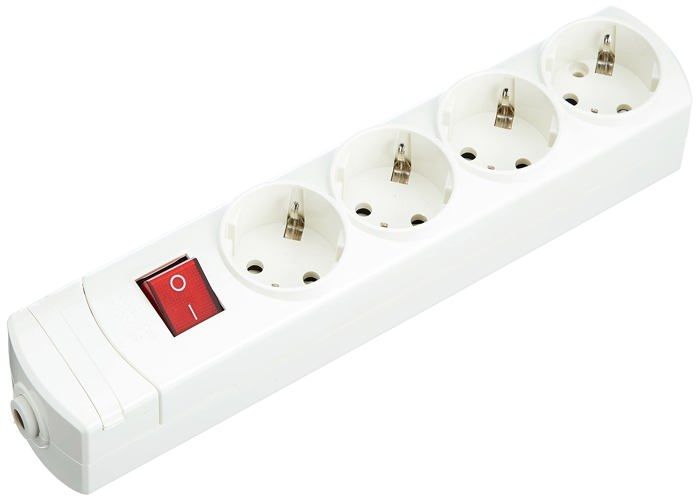 Multiprise Electrodh - 36123SC - Multiprise avec 4 prises sans cable ...