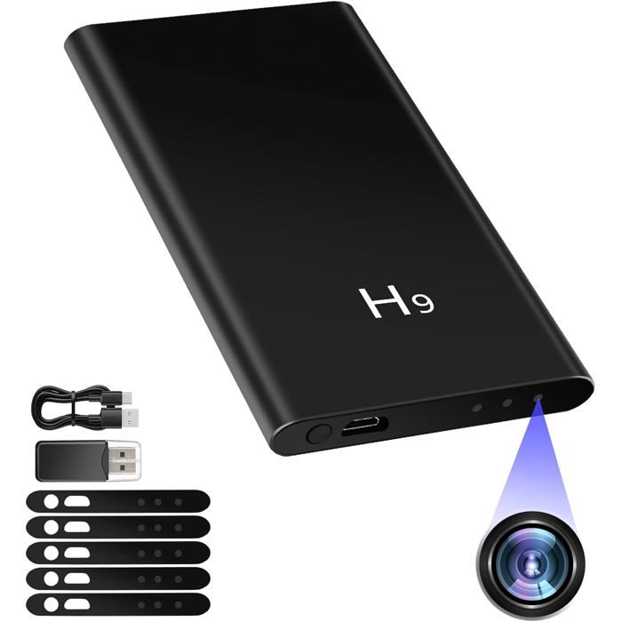 Powerbank Caméra Espion,2 en 1 Caméra Cachée Espion avec 5000mAh ...