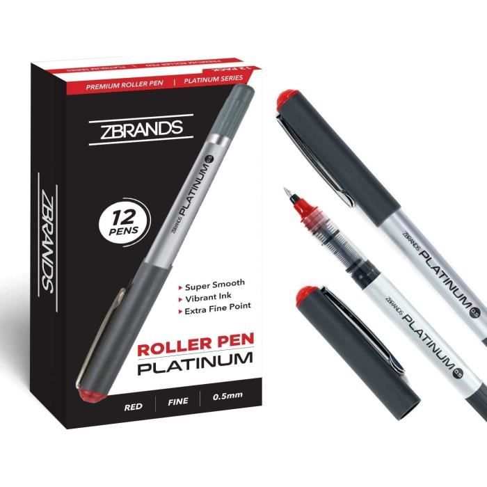 Stylo Bille Rouge Lot De 12 Stylo Rouge À Pointe Fine 0,5 Mm Stylos ...