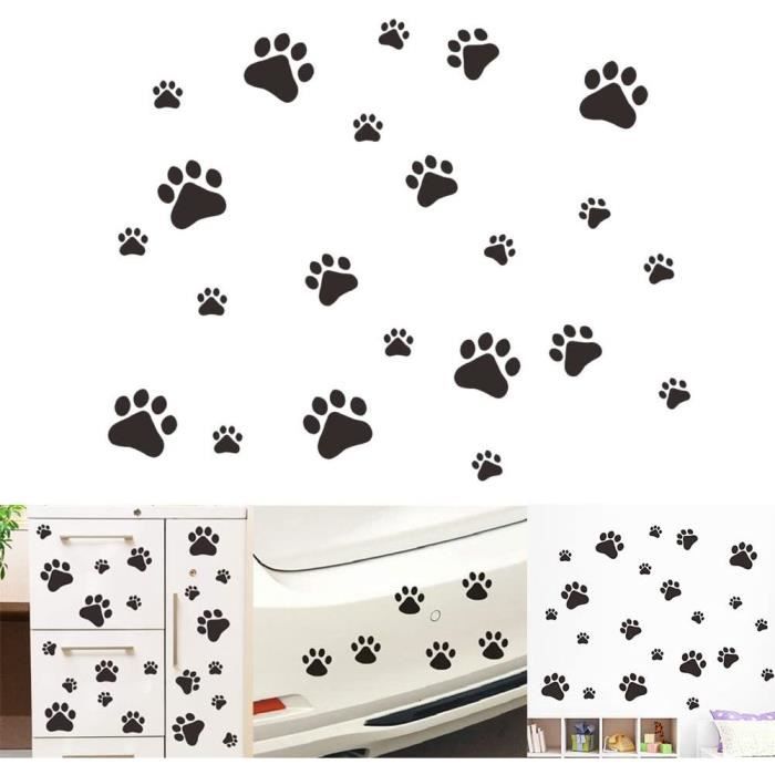 Chien Patte Imprime Autocollant Chien Chiot Amovible Vinyle Autocollant ...