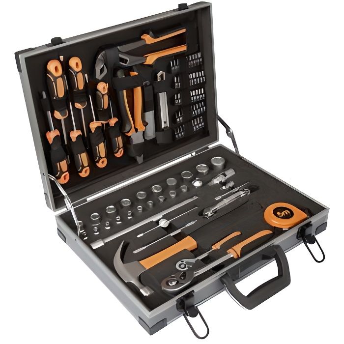Malette à outils aluminium 102 pièces - Cdiscount Bricolage