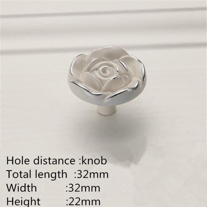 Bouton d'argent blanc - Poignées De Tiroirs En Alliage De Zinc, En ...