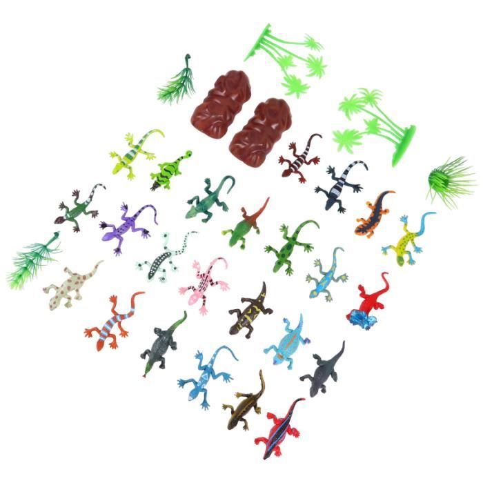 24 pièces lézard artificiel jouet enfant lézard jouet drôle Simulation ...