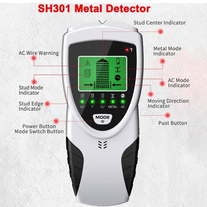 STRUCTURE,Sh301 Détecteur de métaux mural multifonctionnel avec ...