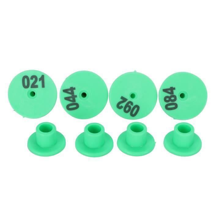 Betian-Étiquette d'oreille de porc Numérotée 001‑100 Carte d ...