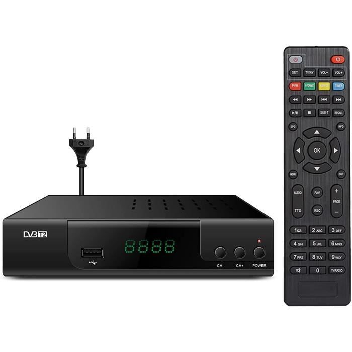 Decodeur TNT Décodeur Dvb-t2 H.265 HEVC Full HD 1080P Récepteur ...