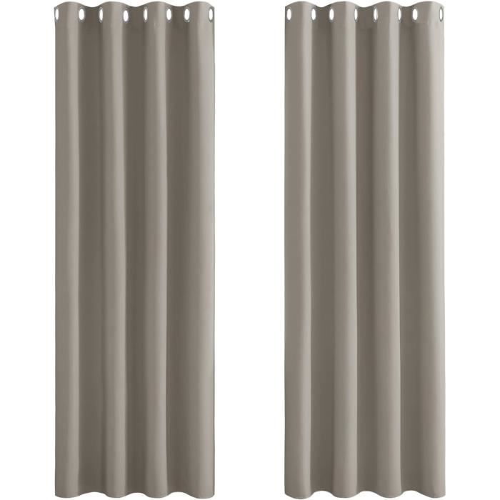 Rideaux Occultants À Oeillets-Lot De 2 Rideaux Salon Uni, 140 X 200 Cm ...