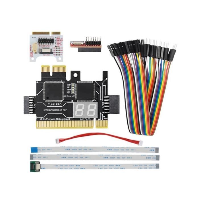 Carte de Diagnostic TL631 Pro + Carte D'Extension Carte de Diagnostic Carte MèRe PCI-E Analyseur ...