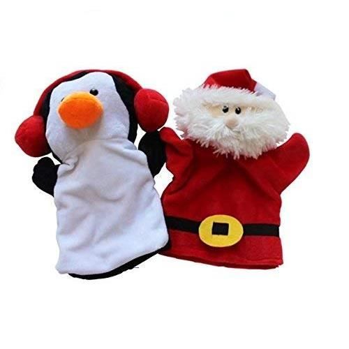 Toyland Christmas Themed 2 Assorted Santa & Penguin Hand Puppets ...