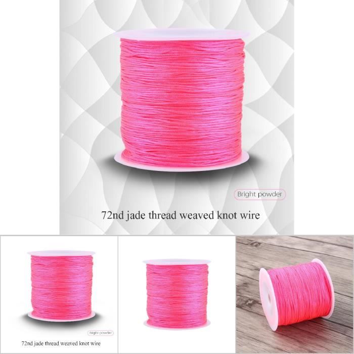 VBESTLIFE ficelle de cordon 100M x 0.8mm Nylon Noeud Chinois Corde ...