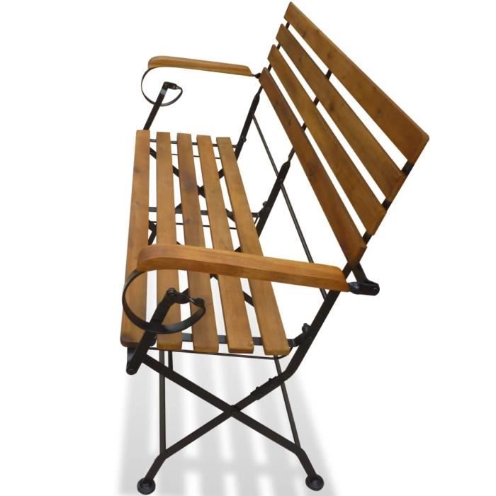 Banc pliable de jardin 112 cm Bois d'acacia solide - YOSOO ...