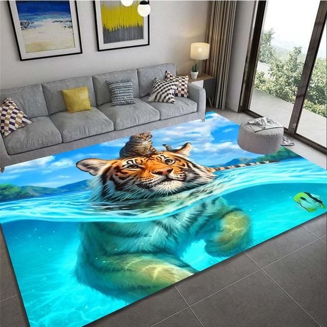 TAPIS,7-80cm by 120cm--tapis de dessin animé tigre antidérapant ...
