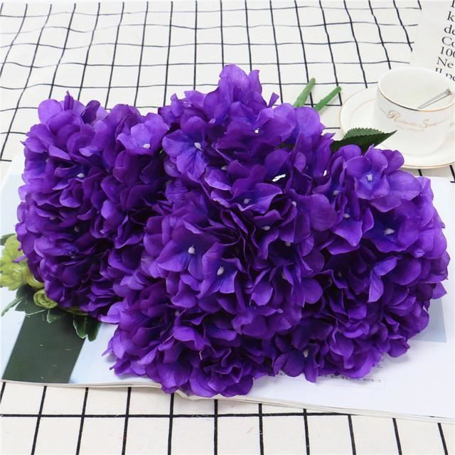 FLEUR SECHEE,Violet--Grand Bouquet De Fleurs Artificielles 6 Têtes ...