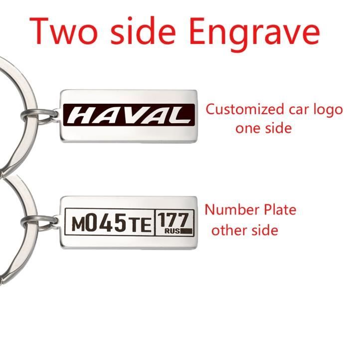 Car Logo -porte clés en acier inoxydable gravé pour femmes et hommes ...