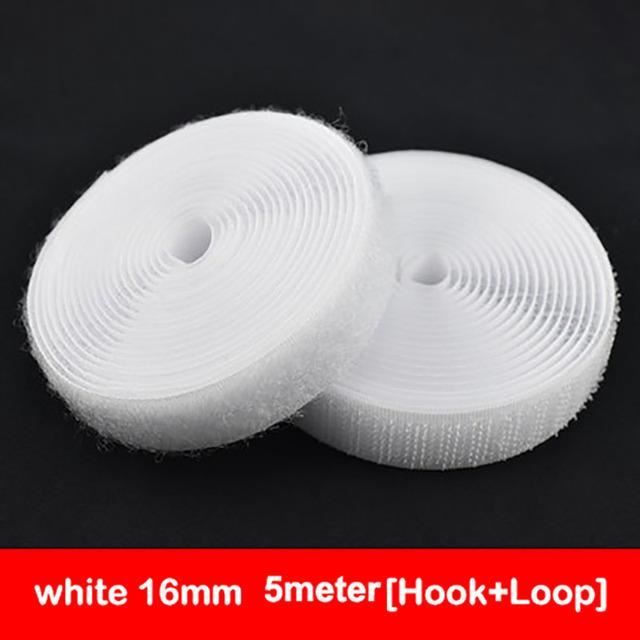 Velcro collant,White 16mm-Length 5M--Ruban De Fixation Non Adhésif, 5 ...