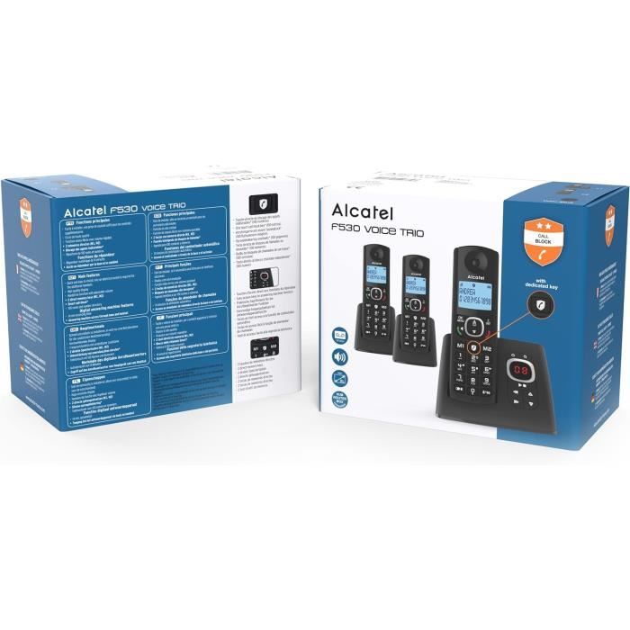 Alcatel F530 Voice Trio, téléphone sans fil avec répondeur et 3 ...