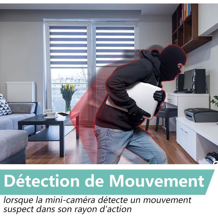 Powerbank Caméra Espion,2 en 1 Caméra Cachée Espion avec 5000mAh ...