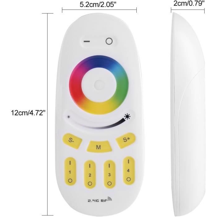 Télécommande Rf Led, Télécommande Rgbw 2.4G 4-Zone Touch Led Controller ...