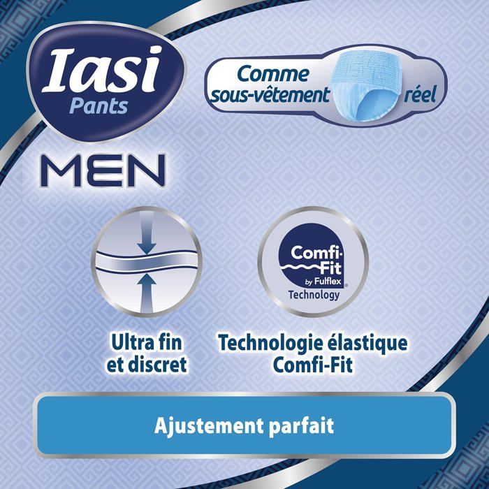 IASI Pants MEN, 48 Culottes Incontinence Homme, Protection Très ...