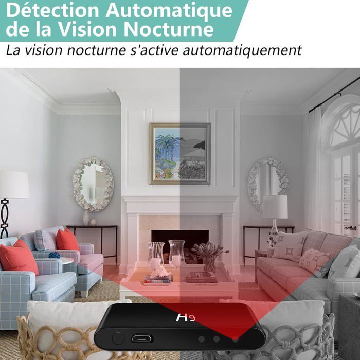 Powerbank Caméra Espion,2 en 1 Caméra Cachée Espion avec 5000mAh ...