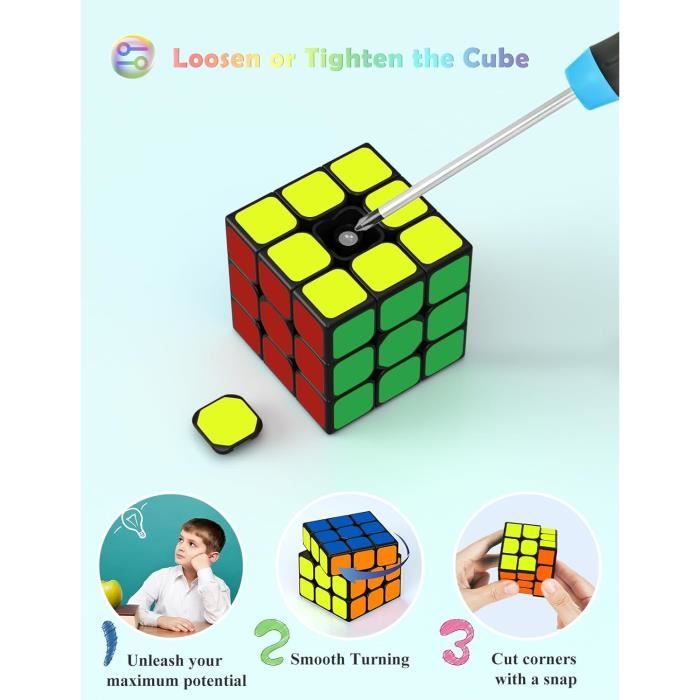 ROXENDA Speed Cube Set, Cube de Vitesse 2x2 3x3 Original Cube Magique89 ...