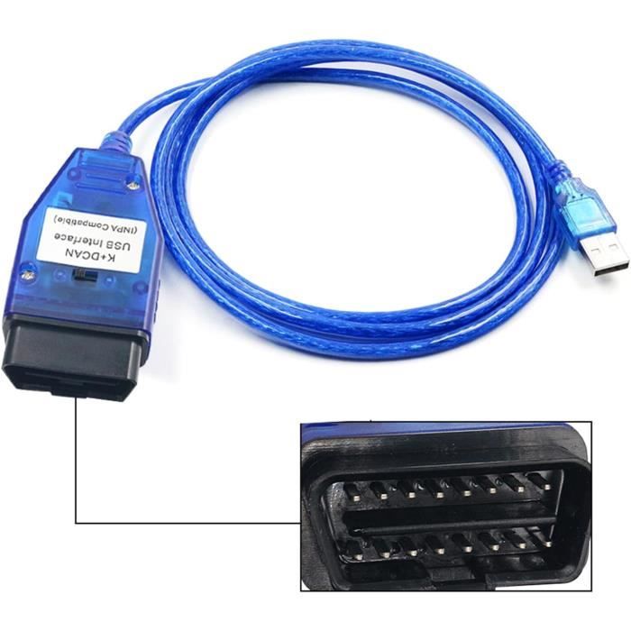 Câble DCAN KDCAN pour interfaces USB série E IN-PA OBD2 Scanner de ...