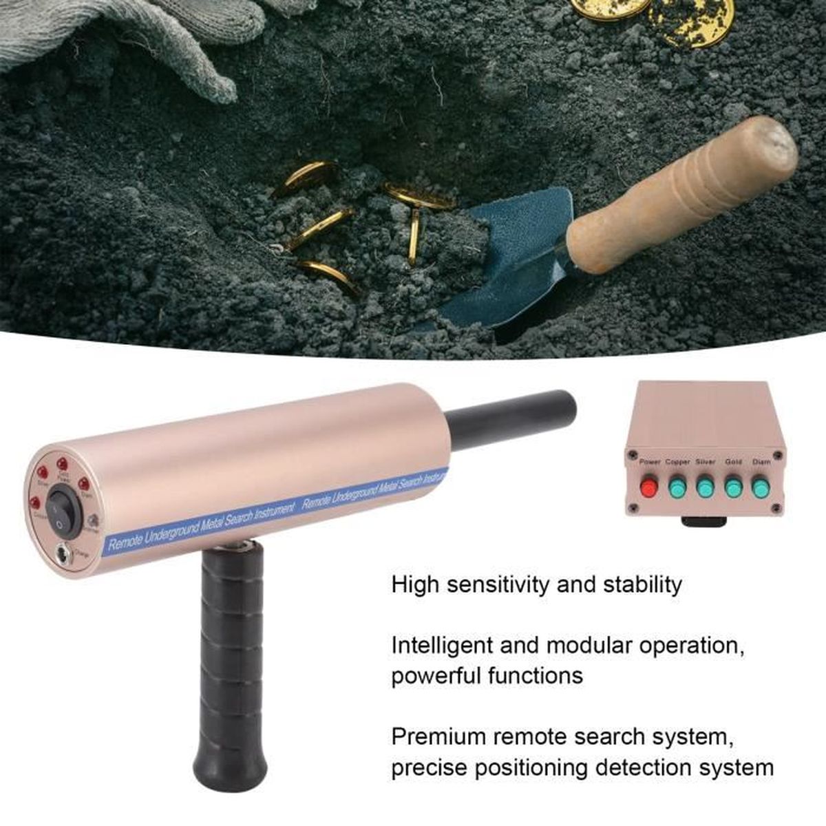 LIG - Détecteur d'or Détecteur de métaux détective 1200m longue portée ...