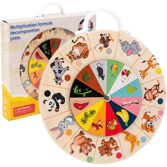 10 Pcs Jeu De Plateau De Multiplication, Jeu De Société En Bois Pour ...