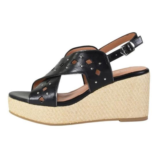 Sandales Emilie Karston Laora Noir Femme Noir - Cdiscount Chaussures