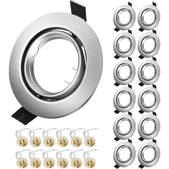 Projecteurs Spot Encastrable Gu10 Set, 12 Pièces Cadre De Montage En ...