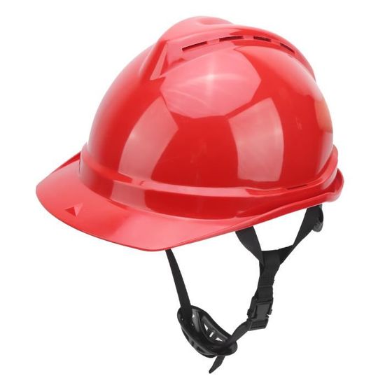Casque industriel rouge - Casque de protection respirant pour les ...