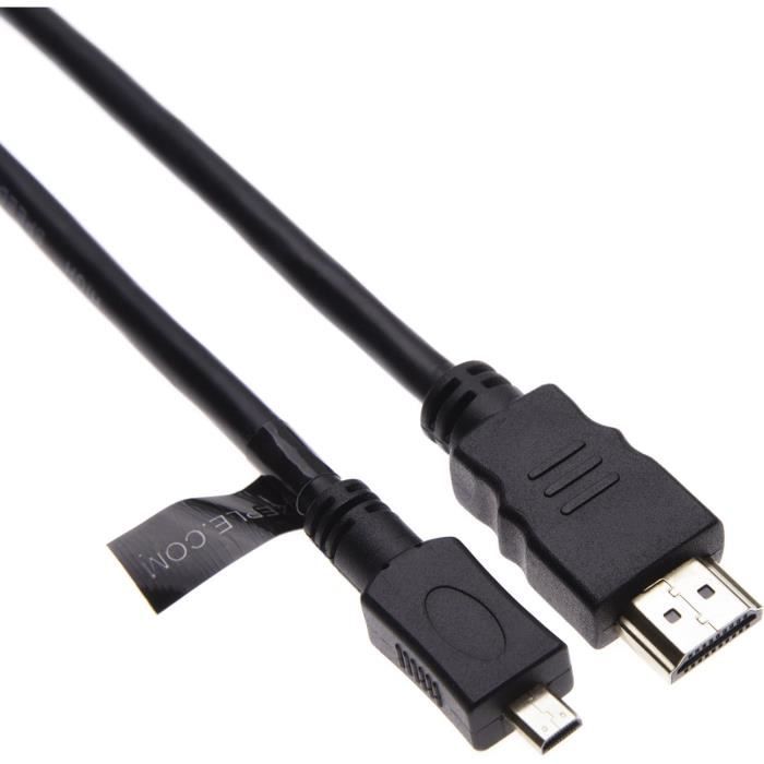 Micro HDMI vers HDMI Cable Adaptateur Compatible avec Canon PowerShot ...
