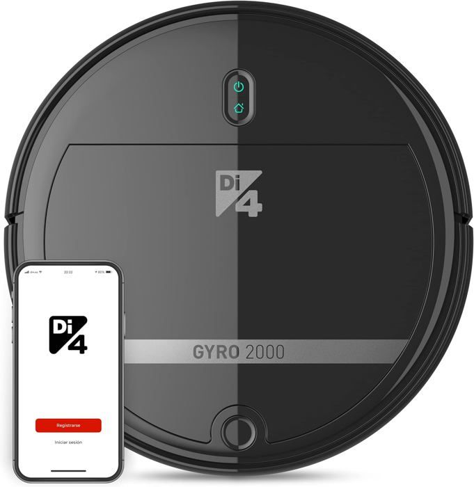 Gyro 2000 Robot Aspirateur 4en1, Aspire, Balaie, Frotte et Serpillière ...