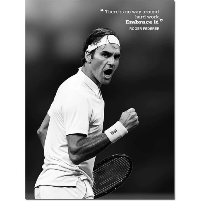 Célèbre Joueur De Tennis Roger Federer Affiche Mur Art Toile Impression ...