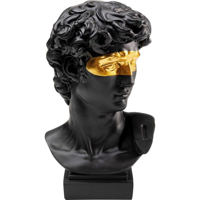 Déco buste homme noir - KARE - Masque doré - Élégance Renaissance ...