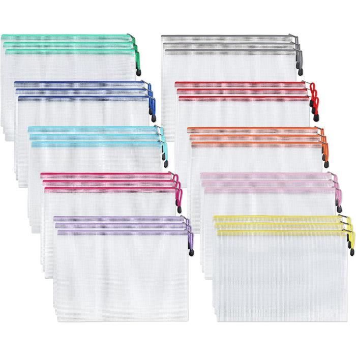 Yoassi 40Pcs Pochette Plastique Zip A6Pochette PVC A6 de 10 ...