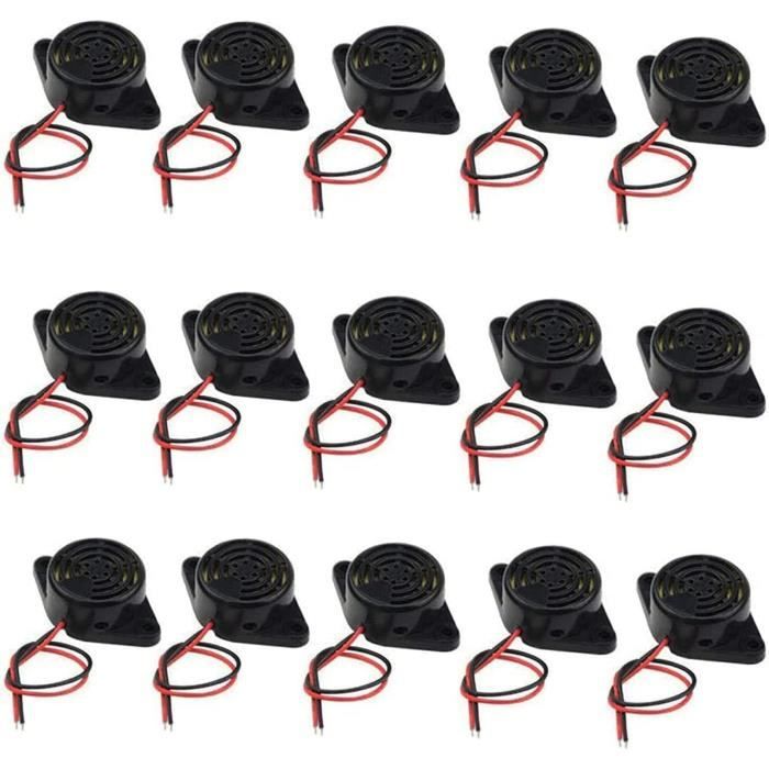 15 Pcs DC3V 5V 9V 12V 24V 95DB éLectronique Alarme Buzzer SystèMe D ...