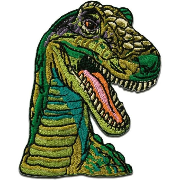 Dinosaure T Rex - Ecusson thermocollant patches appliques, Taille: 6,9 x 5 cm[743] - Cdiscount ...