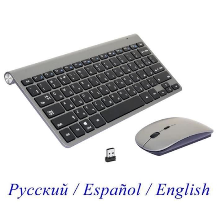 Mini clavier et souris sans fil 2 4G ensemble pour ordinateur portable ...
